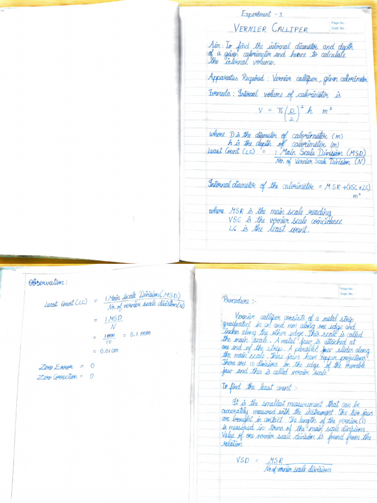 Exp. 1 Phy - 11th | PDF