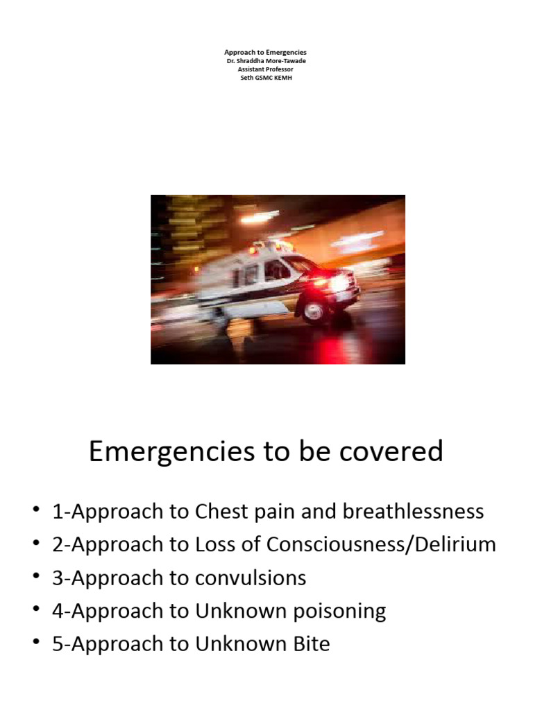 Emergency Approach | PDF | Hyperglycemia | Clinical Medicine