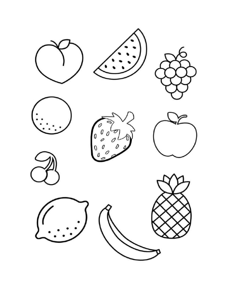 Fruits Coloring | PDF