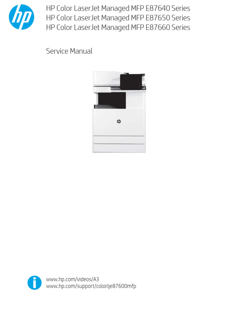 Service Manual E87640 - 50 - 60 c05409830 090619 | PDF | Image Scanner ...