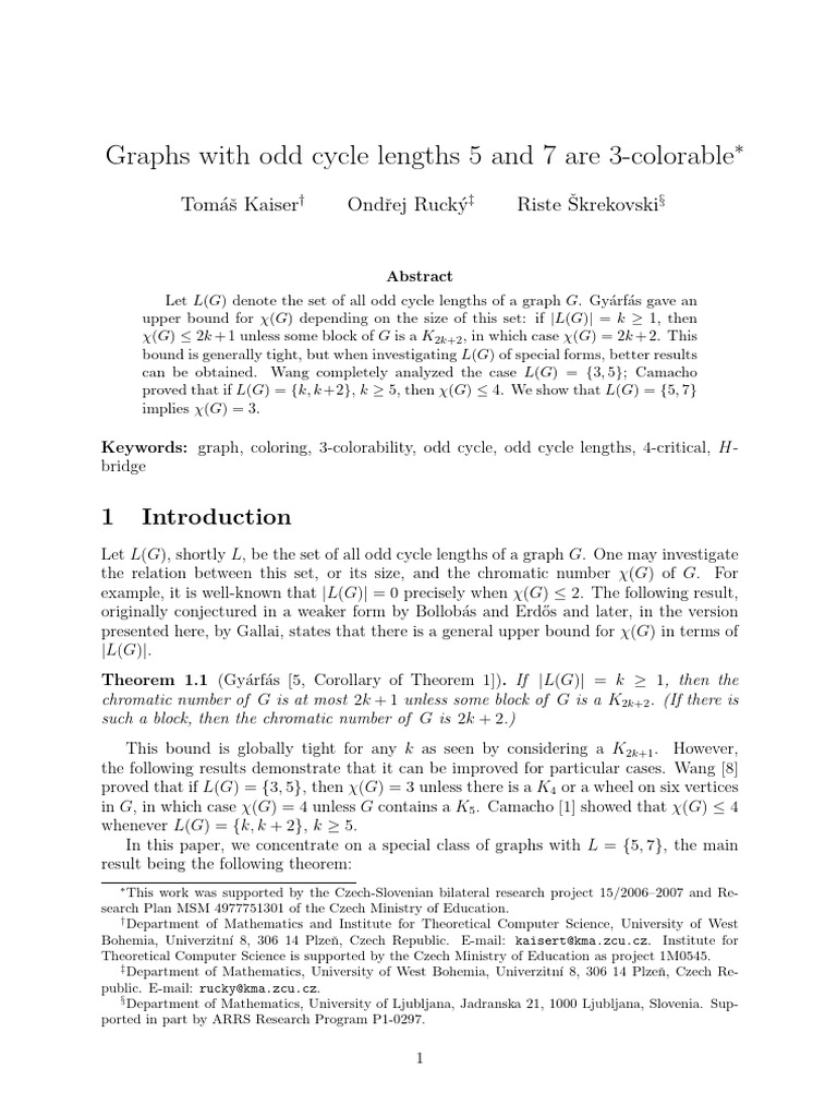 57 Cycles | PDF | Vertex (Graph Theory) | Theorem