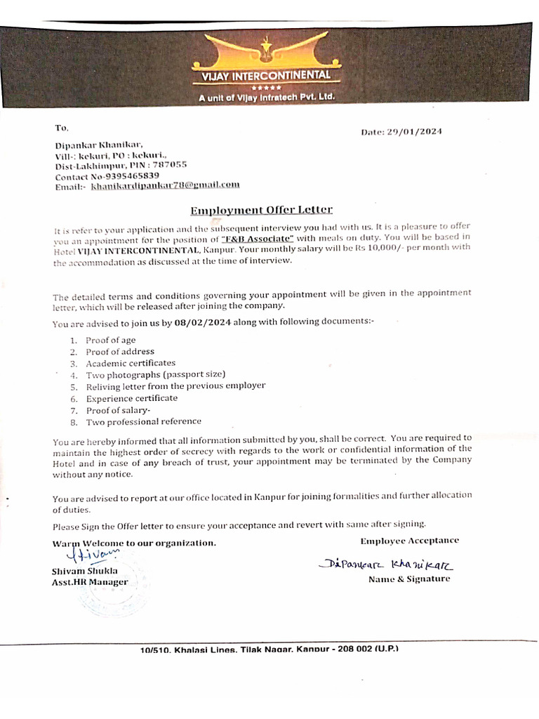 Vijay Signed Letters | PDF