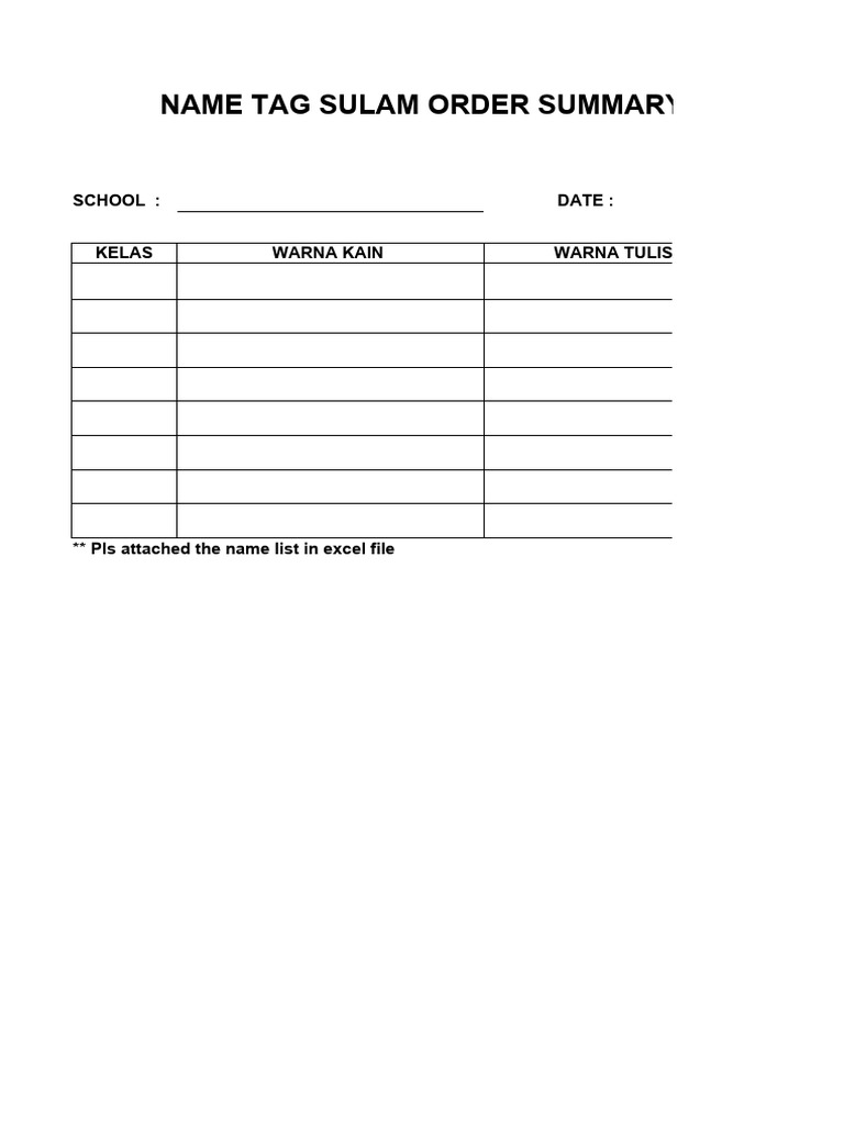 Name Tag Template 1 Usm | PDF