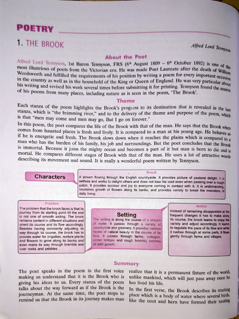 Poetry 1 (The Brook) (Reference) | PDF | Poetry | Earth Sciences