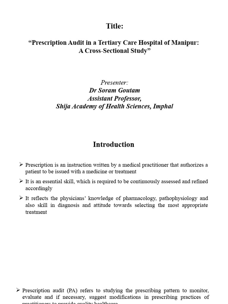 Prescription Audit 1 | PDF | Medical Prescription | Prescription Drugs