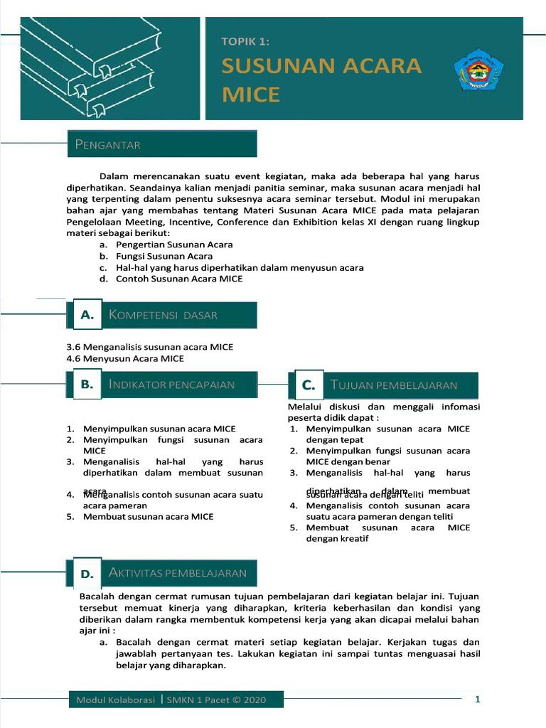 PDF Modul Pengelolaan Mice Kelas Xi - Compress | PDF | Computers | Technology & Engineering