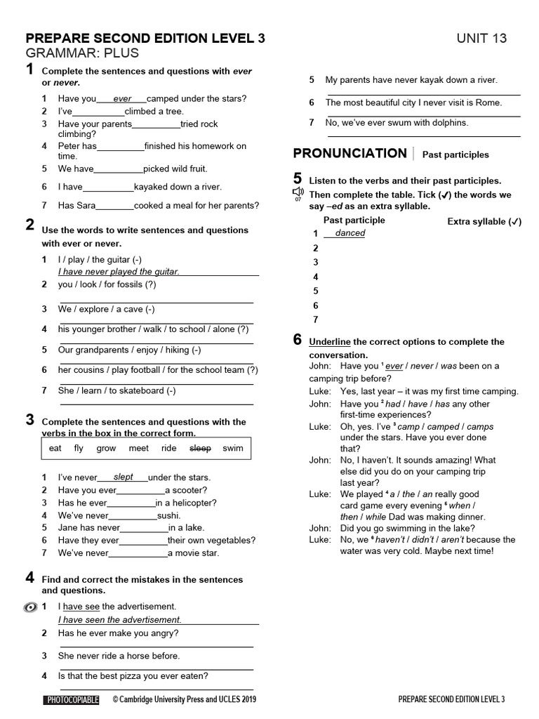 PREPARE 3 Grammar Plus Unit 13 | PDF | Syntax | Linguistic Morphology PREPARE 3 Grammar Plus Unit 13 | PDF | Syntax | Linguistic Morphology