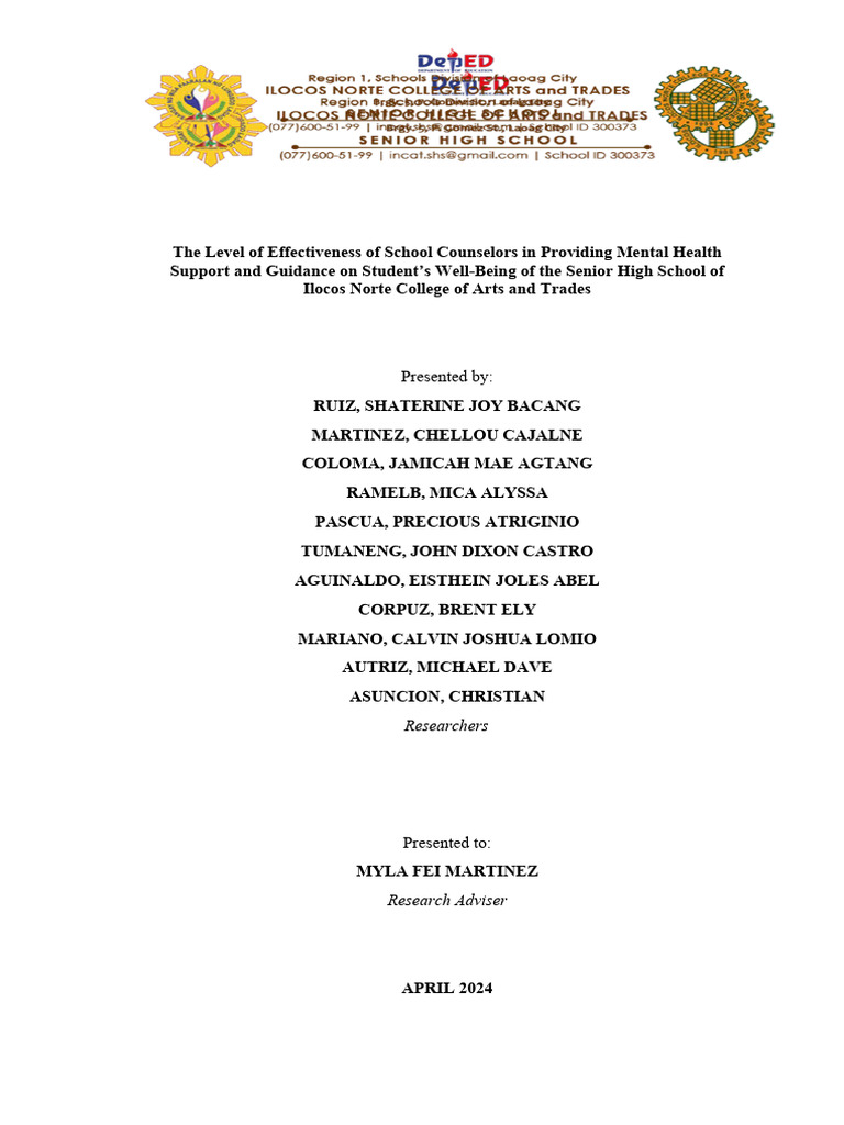 Research | PDF | Sampling (Statistics) | School Counselor