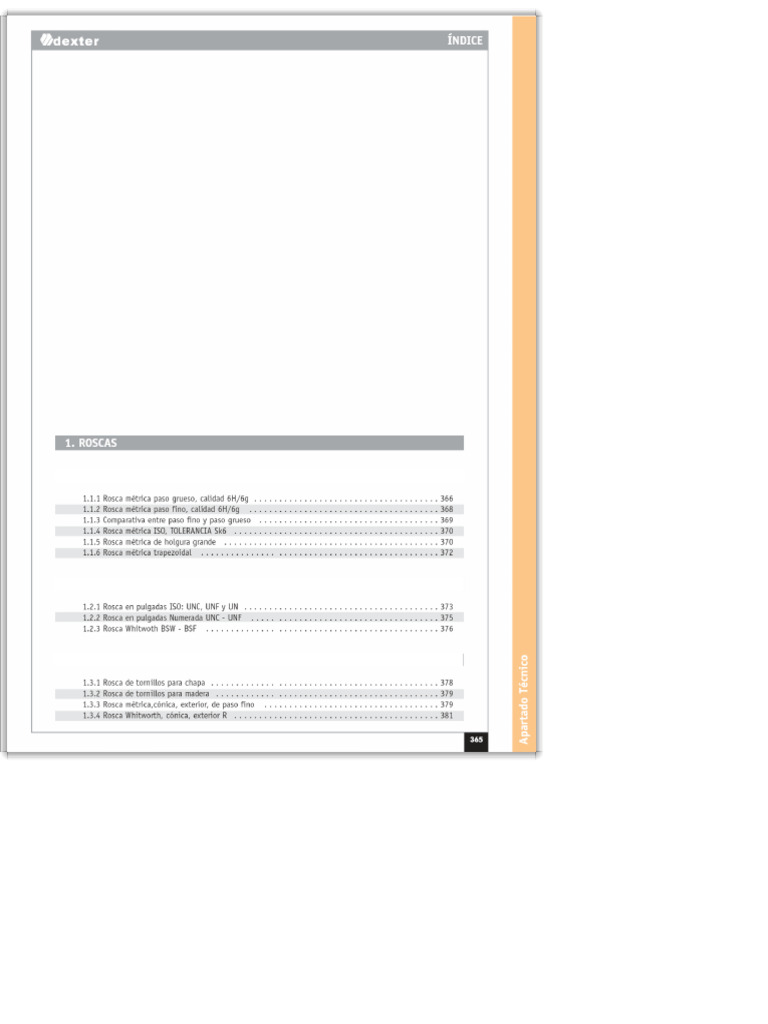 1.2.1 Rosca en pulgadas ISO_ UNC, UNF y UN Rosca en pulgadas Numerada ...