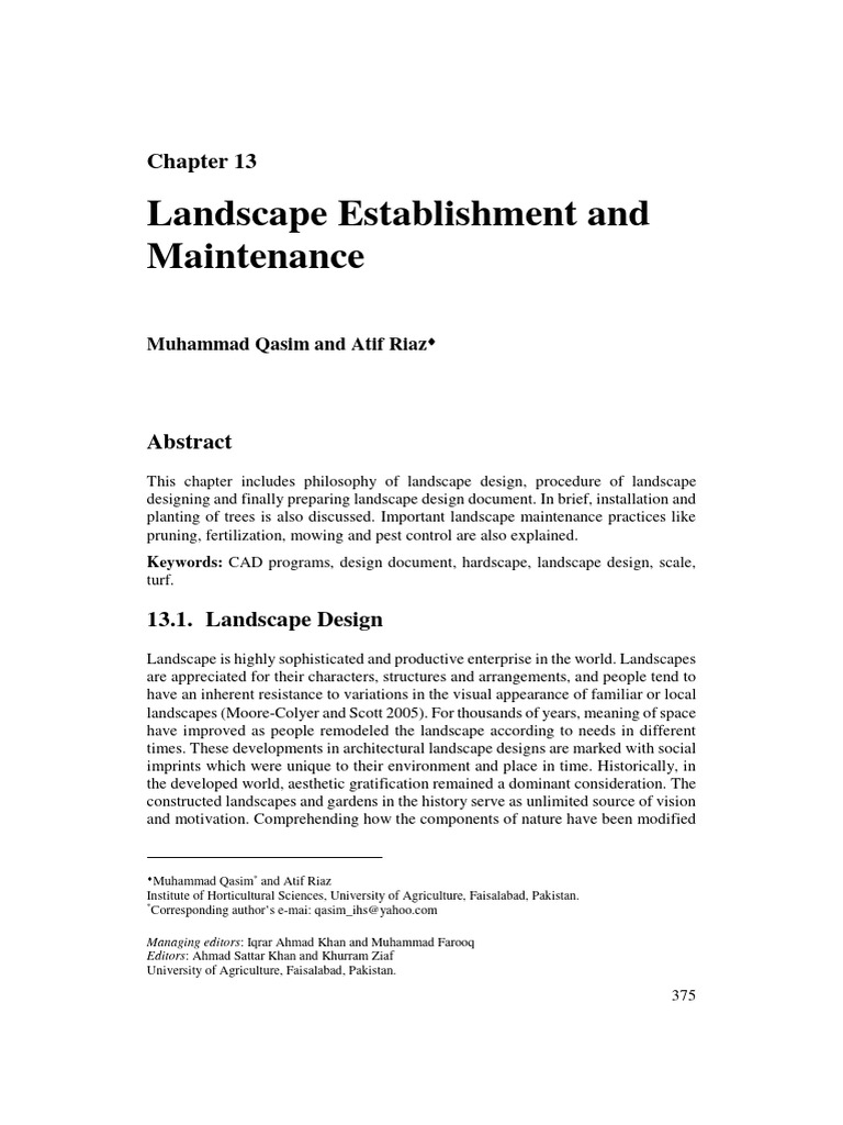 Chapter 13 | PDF | Sod | Mulch