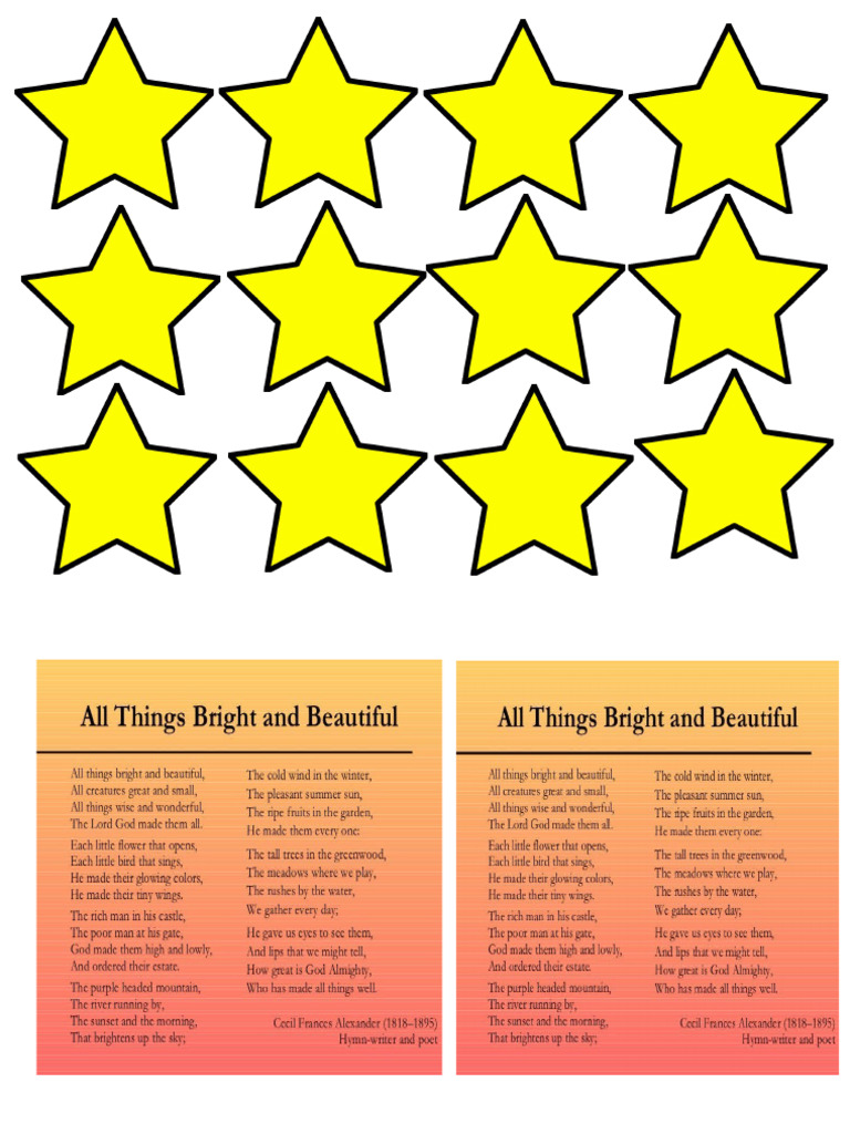 Star Image Poem All Things | PDF
