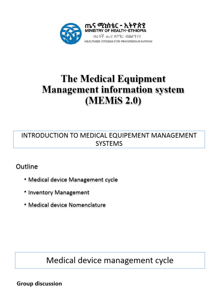The Medical Equipment Management Information System | PDF | Medical ...