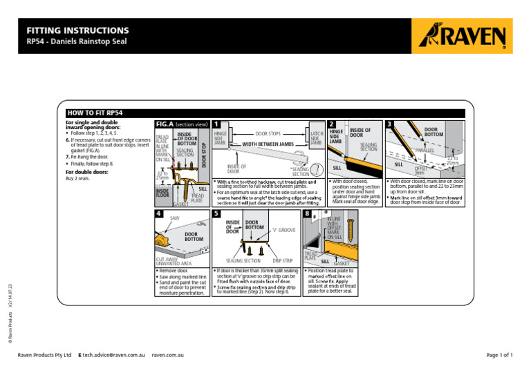 RP54 Fitting-Instruction V2 | PDF | Door | Components