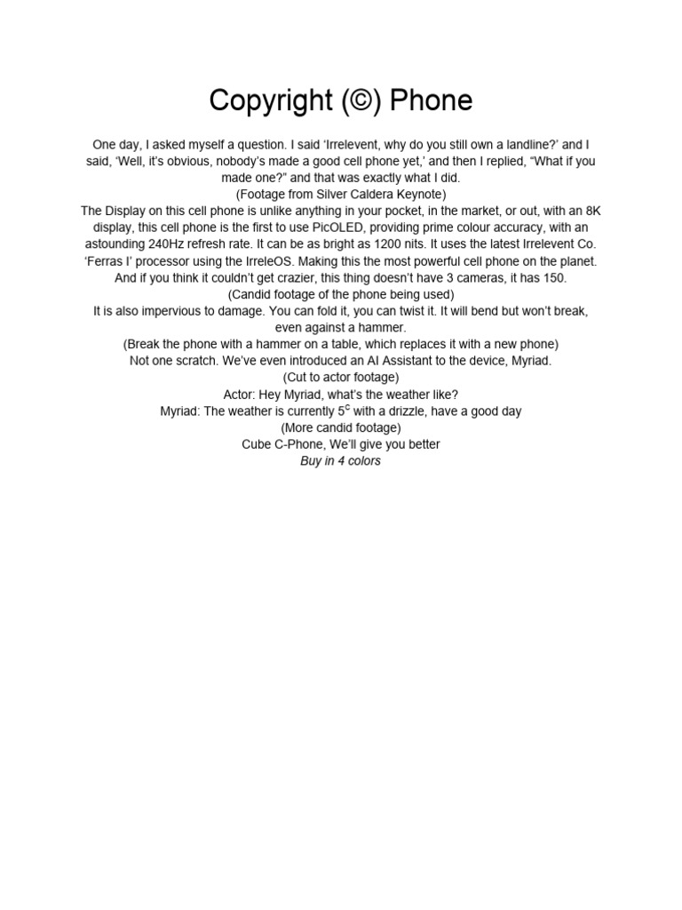 Copyright (©) Phone | PDF