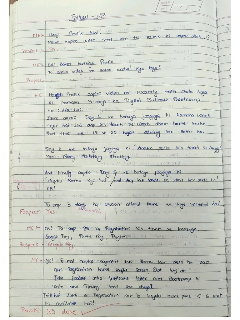 Jitesh Follow-Up Script | PDF