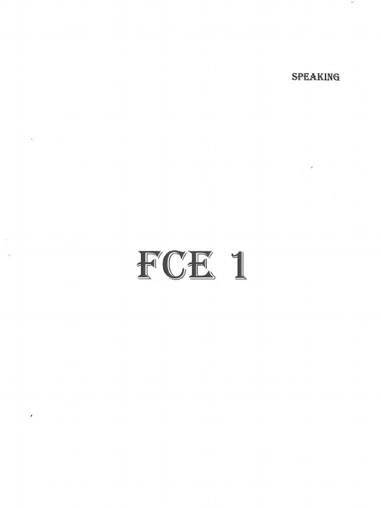 Speaking Fce 1 Pdf