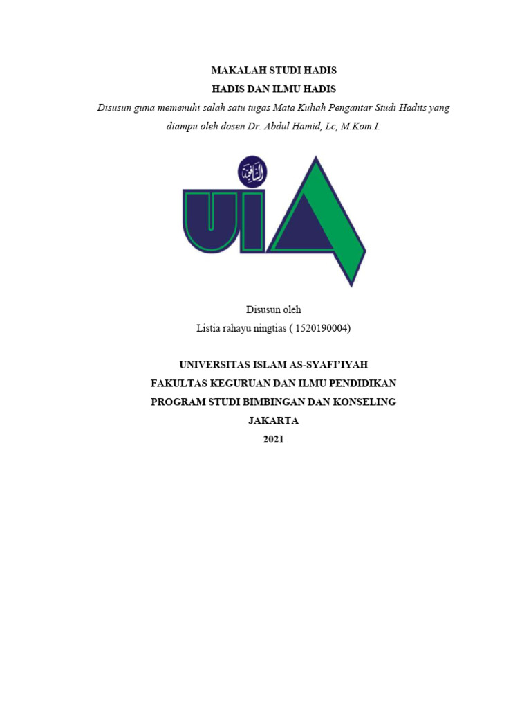 Definisi dan Struktur Hadis Islam | PDF | Agama & Spiritualitas