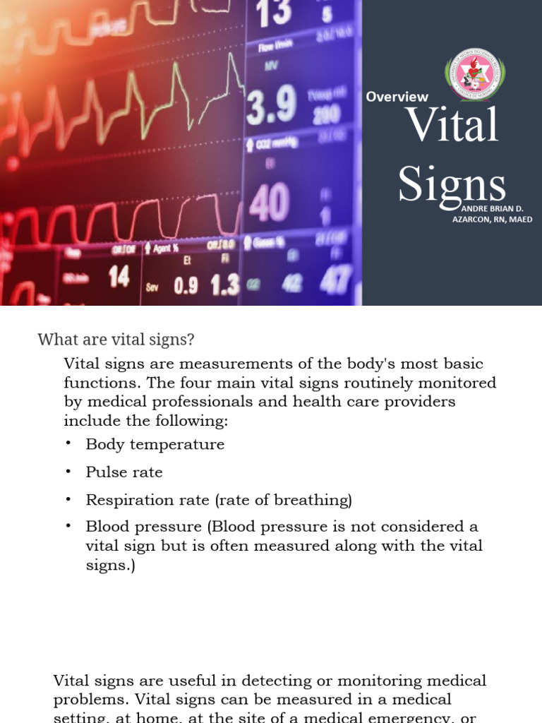 Vital Signs | PDF | Blood Pressure | Diastole