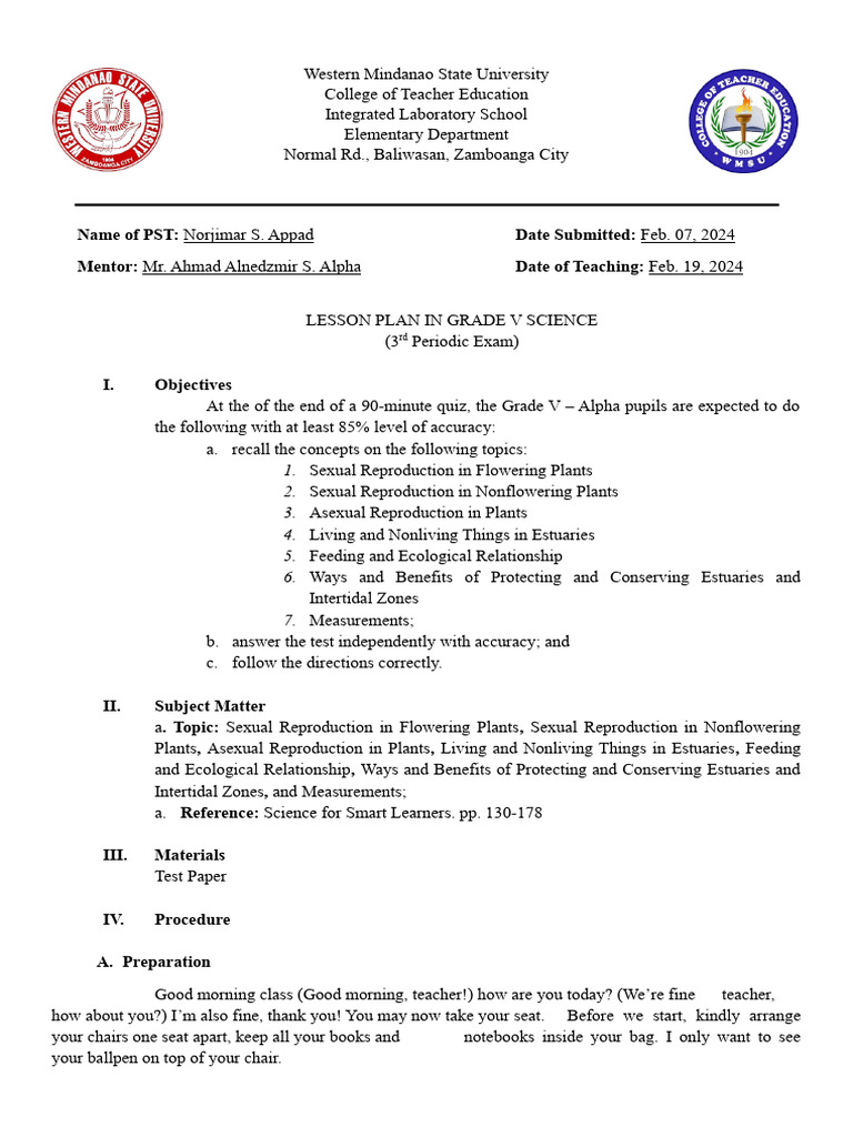 Science - LP (Quiz) | PDF | Plant Reproduction | Pollination