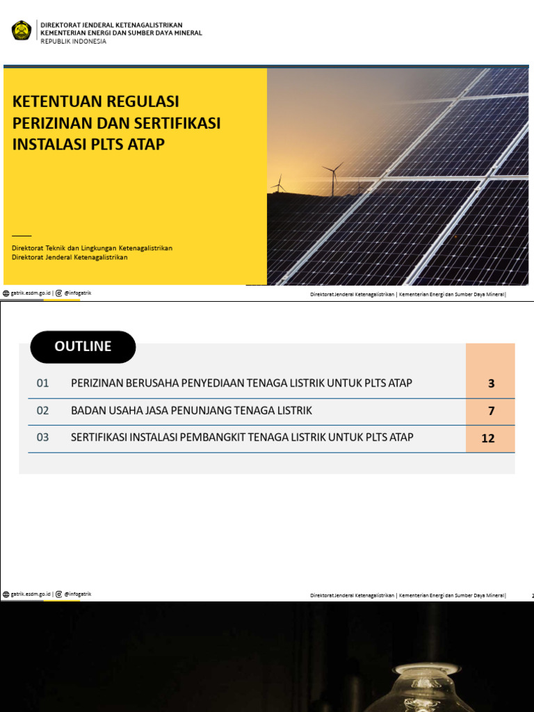 Bahan Materi Ketentuan Sertifikasi PLTS Atap | PDF