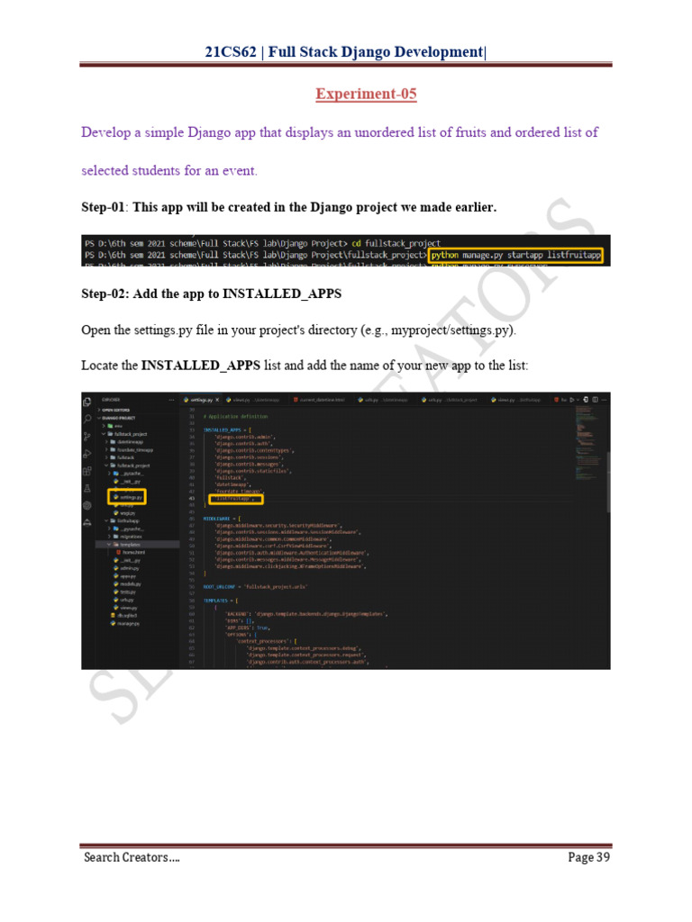 Simple Django App: Fruits & Students List | PDF | Directory (Computing ...