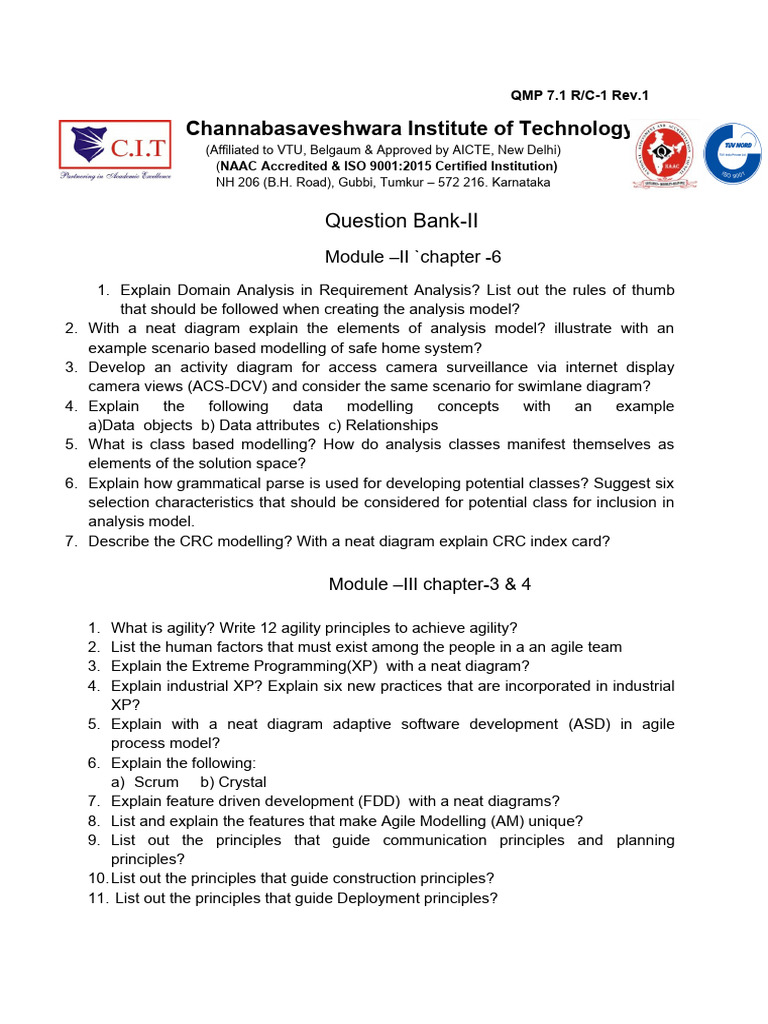 SEPM QB[2] Merged | Download Free PDF | Use Case | Class (Computer Programming)