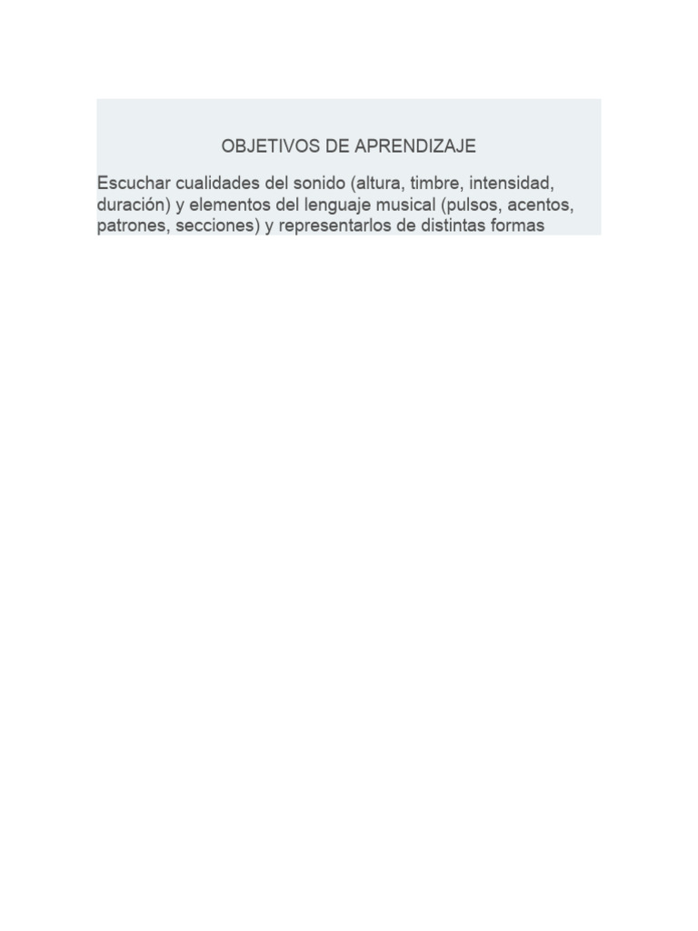 Objetivos de Aprendizaje | PDF Objetivos de Aprendizaje | PDF