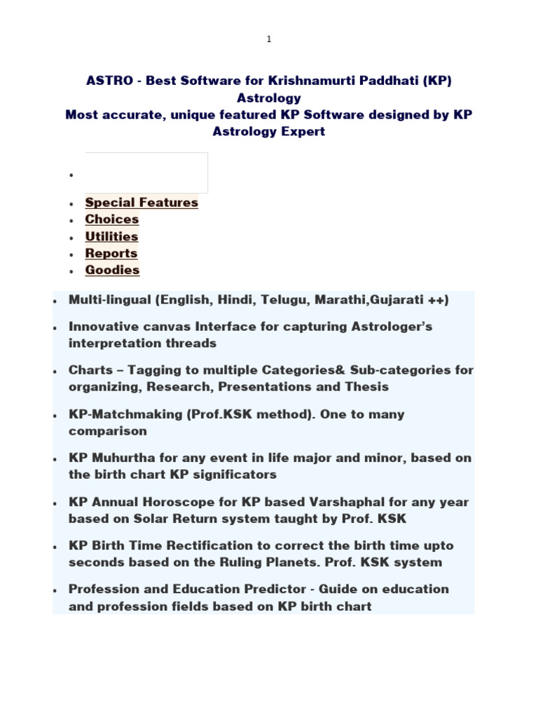 Astro Software e | PDF