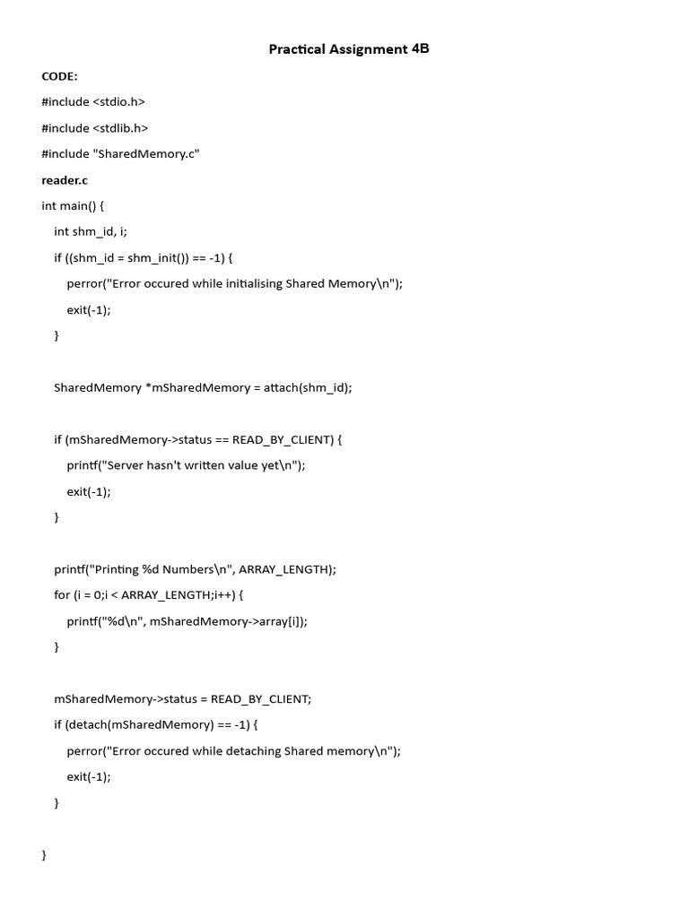 OS Practical No 4B | PDF