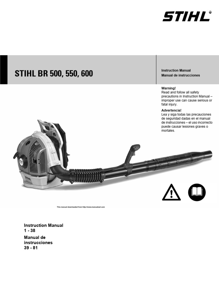 Stihl BR 600 MAGNUM Manual | PDF | Carpal Tunnel Syndrome | Dust