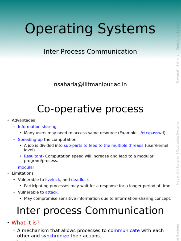 c2 3 Inter Process Communication | PDF | Process (Computing) | Operating System