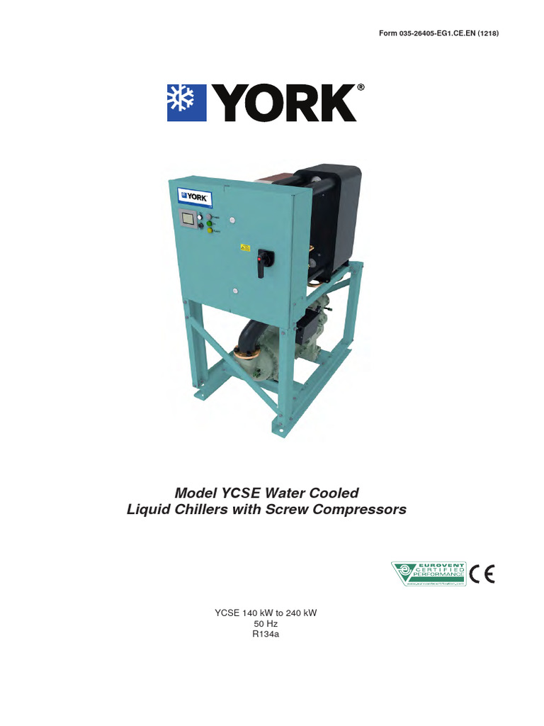 YCSE Water Cooled Chillers Overview | PDF | Mechanical Engineering ...