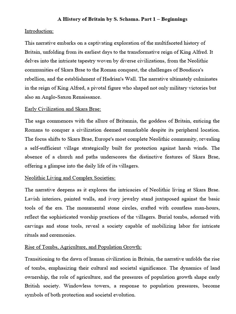 History of Britain: From Neolithic to Alfred | PDF | Anglo Saxons ...