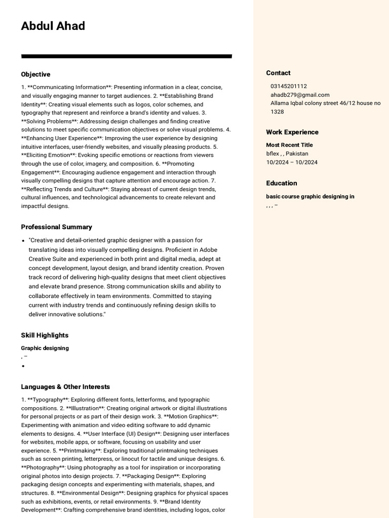 Canada CV Final | PDF | Graphic Design | Graphics