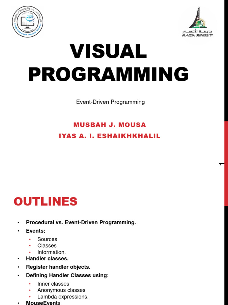 5 Event Driven Programming Pdf Class Computer Programming 6347