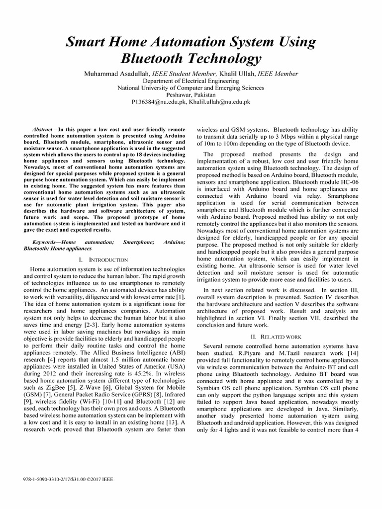 Research Paper 3 | Download Free PDF | Home Automation | Bluetooth