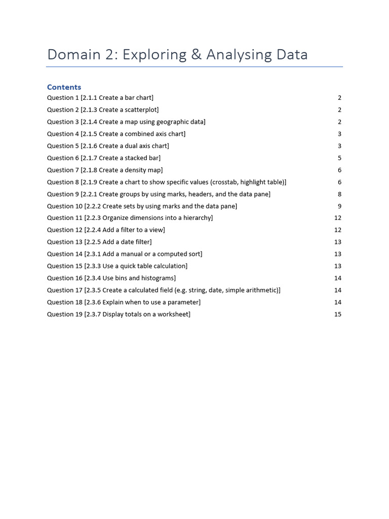 Data Visualization Techniques in Tableau | PDF | Cartesian Coordinate ...