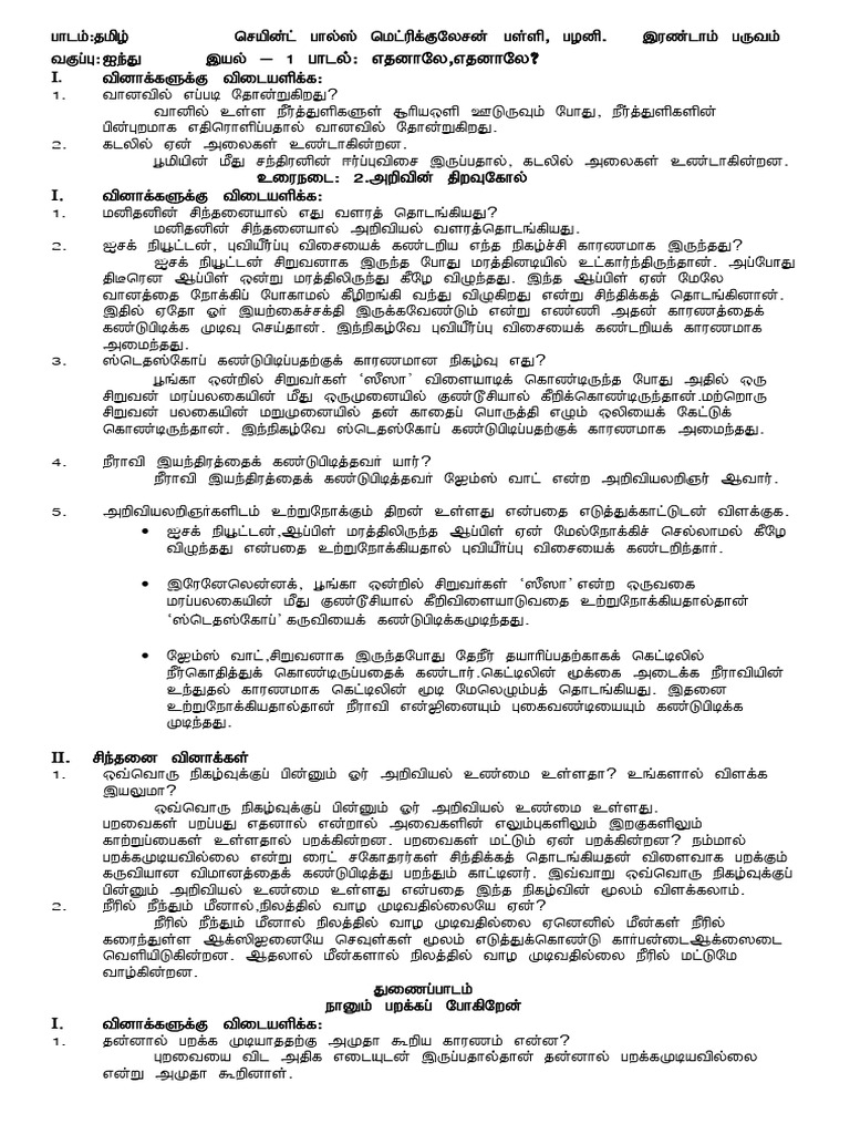 5 STD Term-Ii Portion Paper | PDF | Foods | Flowers