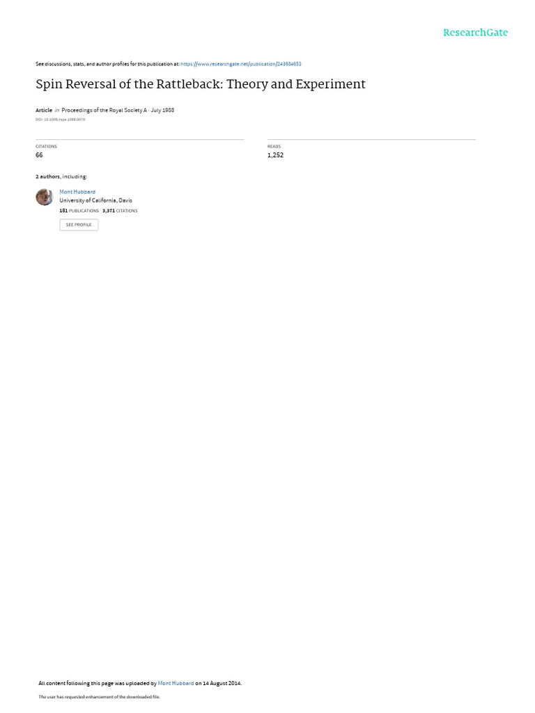 Spin Reversal of The Rattleback Theory and Experim | PDF | Archive ...