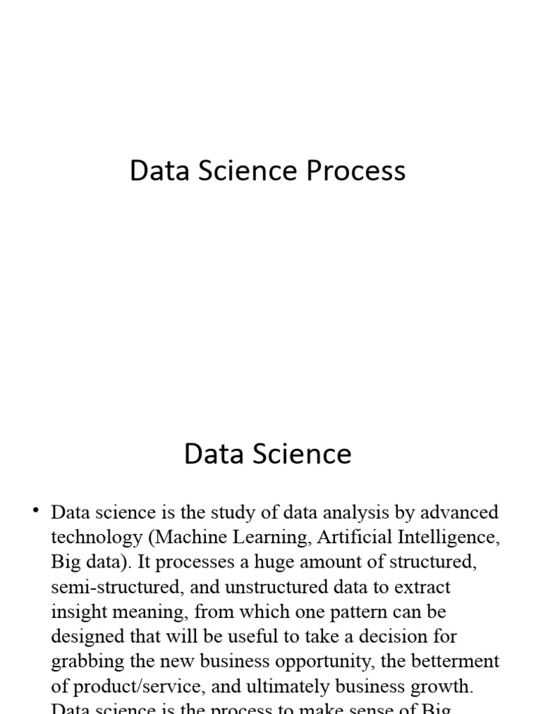 Data Science Process | PDF | Data Analysis | Data Science