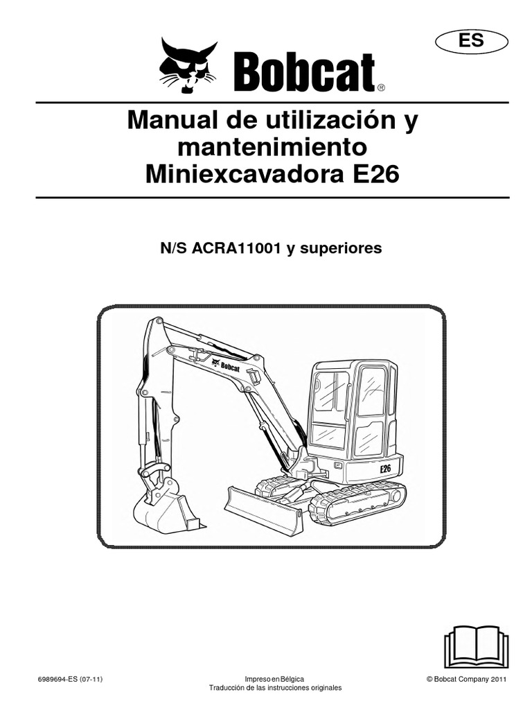 Manual Del Operario Bobcat E25 | PDF | Vehículos | Tecnología de vehículos