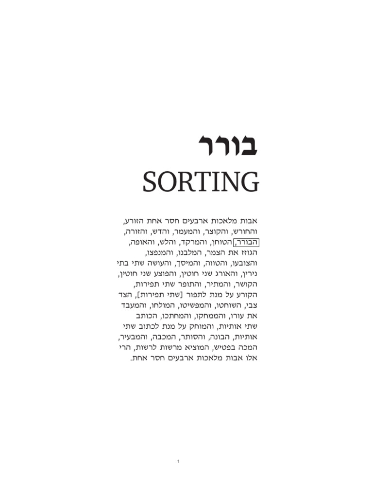 Understanding the 39 Melachot of Shabbat | PDF | Jewish Law | Jews And ...