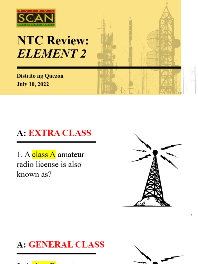 NTC Reviewer Presentation | PDF | Radio | Amateur Radio