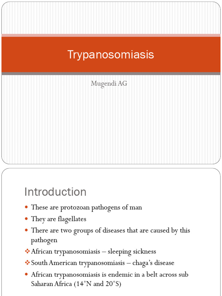 Trypanosomiasis: Mugendi AG | PDF | Immunology | Medicine