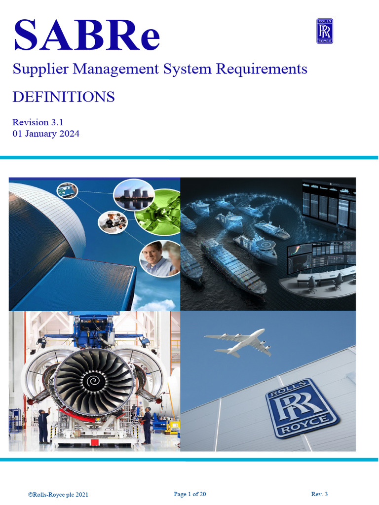 SABRe - Definitions - Rev 3.1 | PDF | Quality Management | Audit