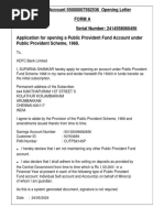 PPF Account Extension Application Form H | PDF