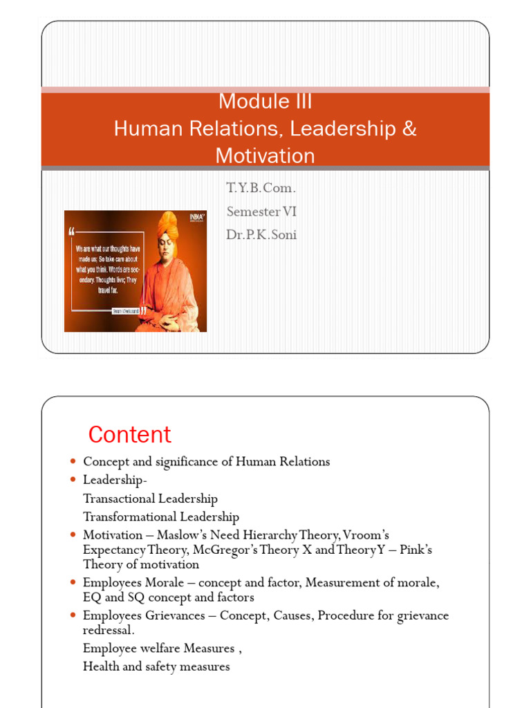 TY HRM Module III | PDF | Motivational | Motivation