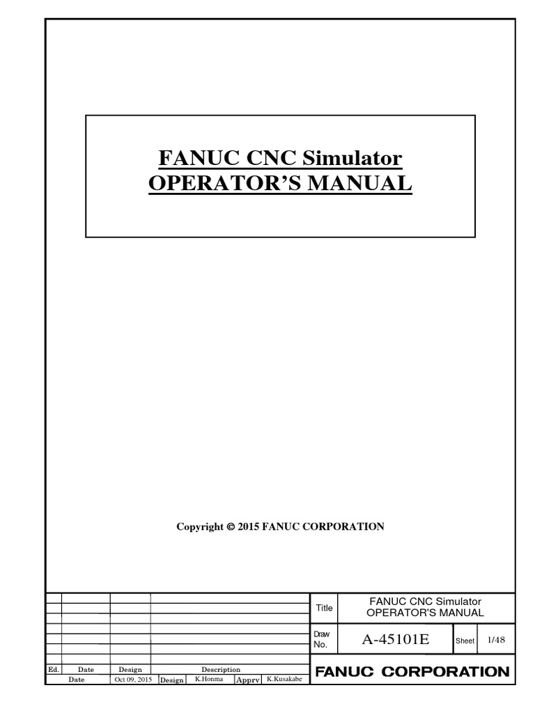 Fanuc Simulator Operators Manual Đã M Khóa | PDF | Electromagnetic ...