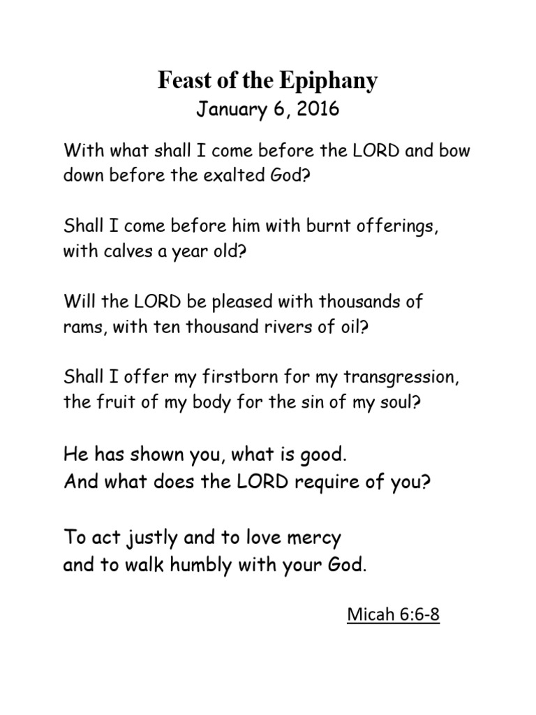Feast of The Epiphany | PDF