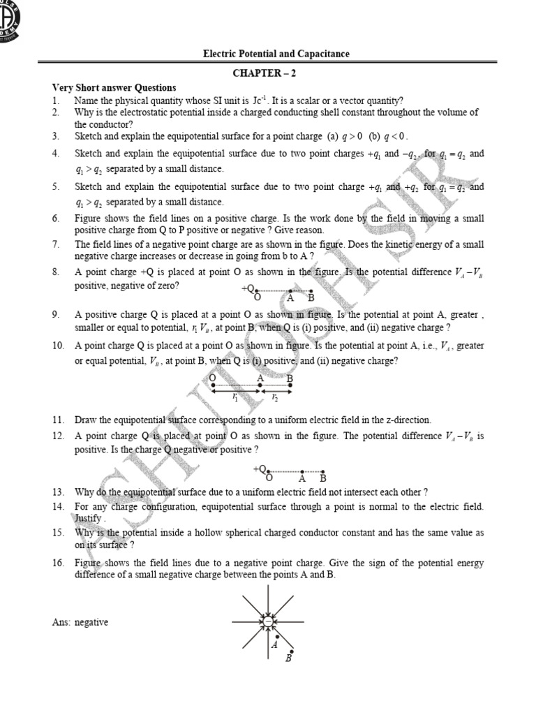 2.Electric Potential and Capacitance | PDF | Capacitor | Capacitance